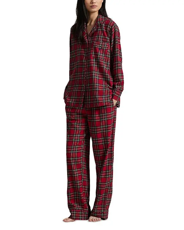 Polo Ralph Lauren Madison Notched Collar Pajama Set - Estate Plaid