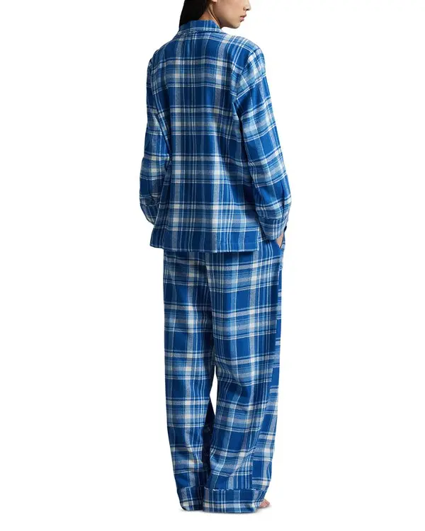 Polo Ralph Lauren Madison Notched Collar Pajama Set - Lake Plaid