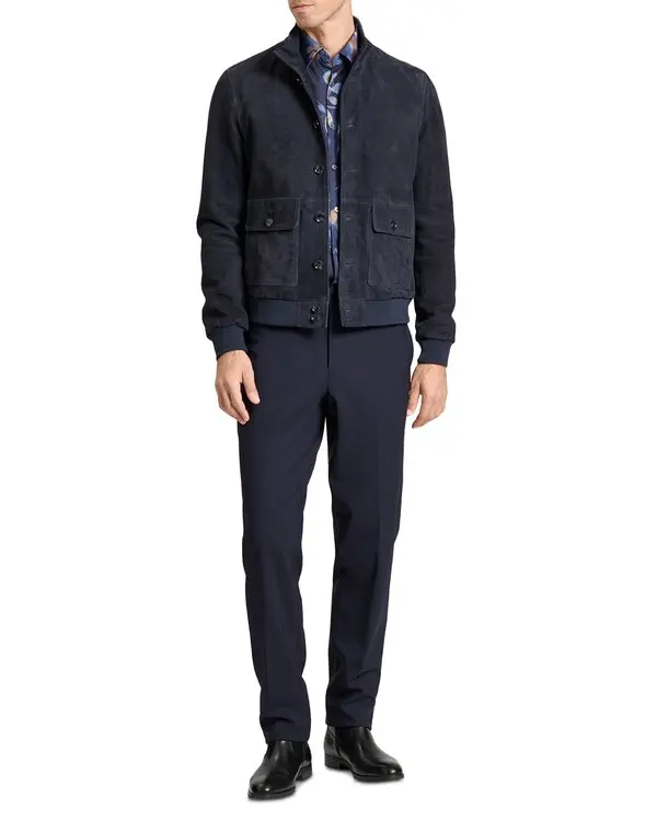 Ted Baker London Weir Suede Bomber Jacket - Navy