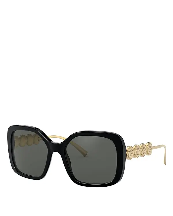 Versace Square Sunglasses, 53mm - Black