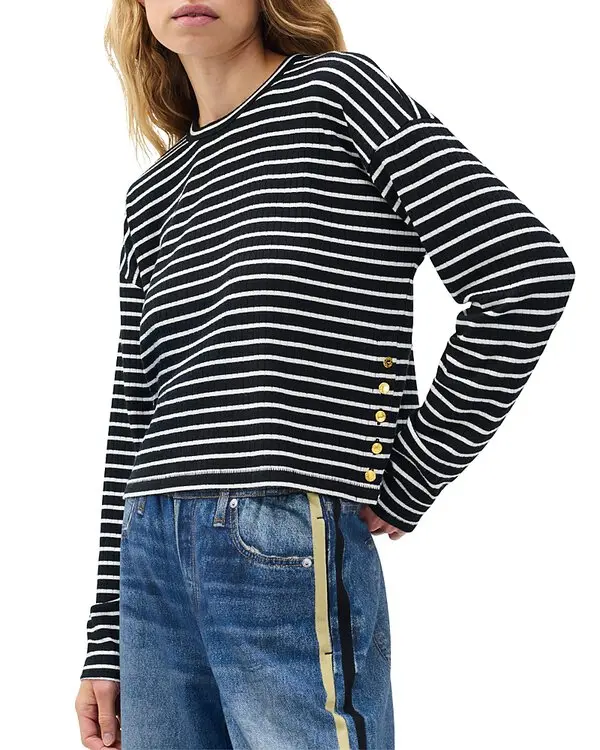 Rag & Bone Knit Stripe Crewneck Pullover