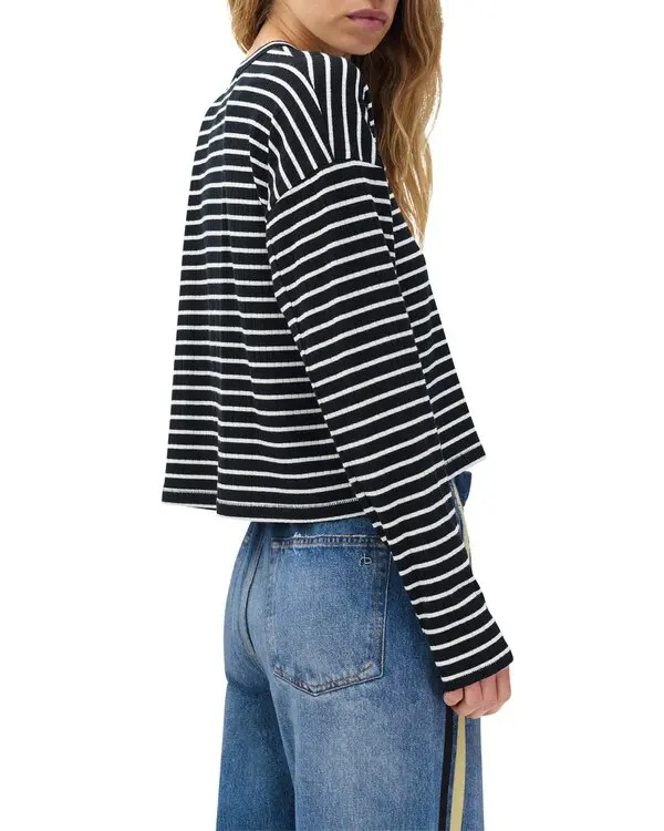 Rag & Bone Knit Stripe Crewneck Pullover