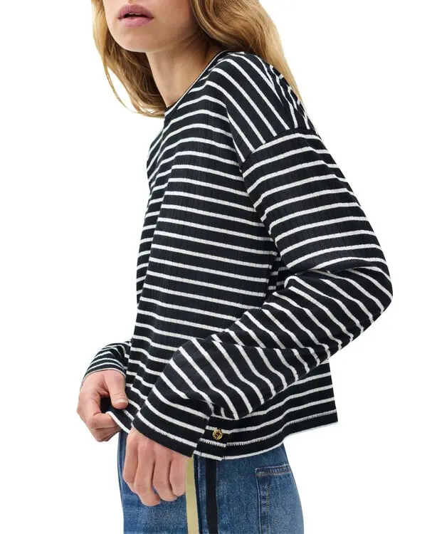 Rag & Bone Knit Stripe Crewneck Pullover