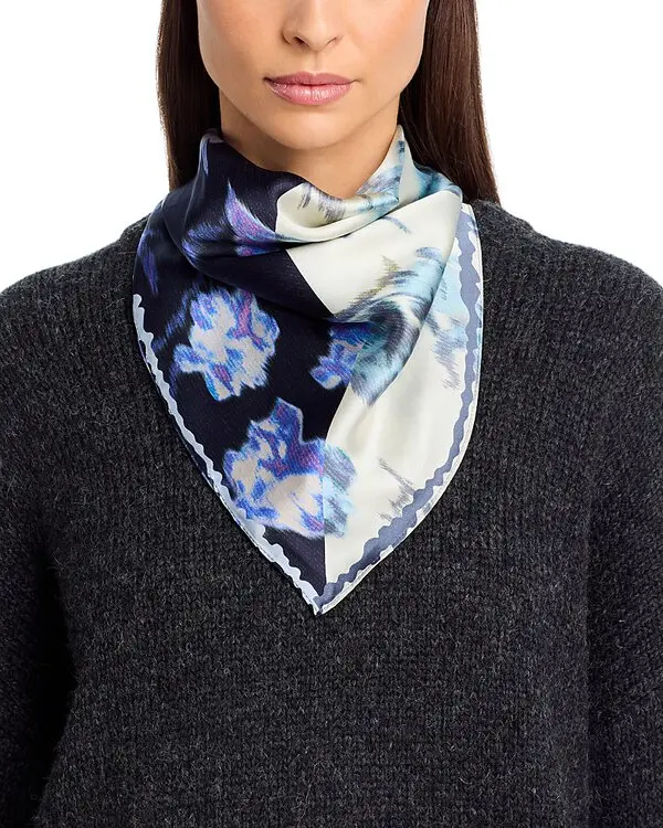 Rag & Bone Kit Silk Bandana - Navy