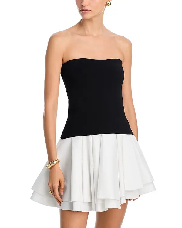 Simkhai Isabelle Strapless Mini Dress - Black Multi