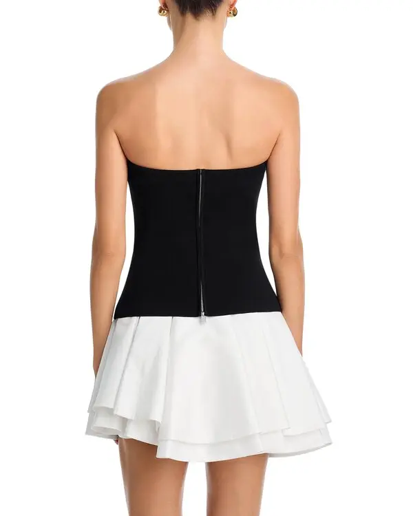 Simkhai Isabelle Strapless Mini Dress - Black Multi