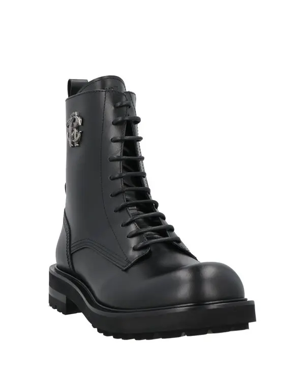Roberto Cavalli Calfskin Ankle Combat Boots