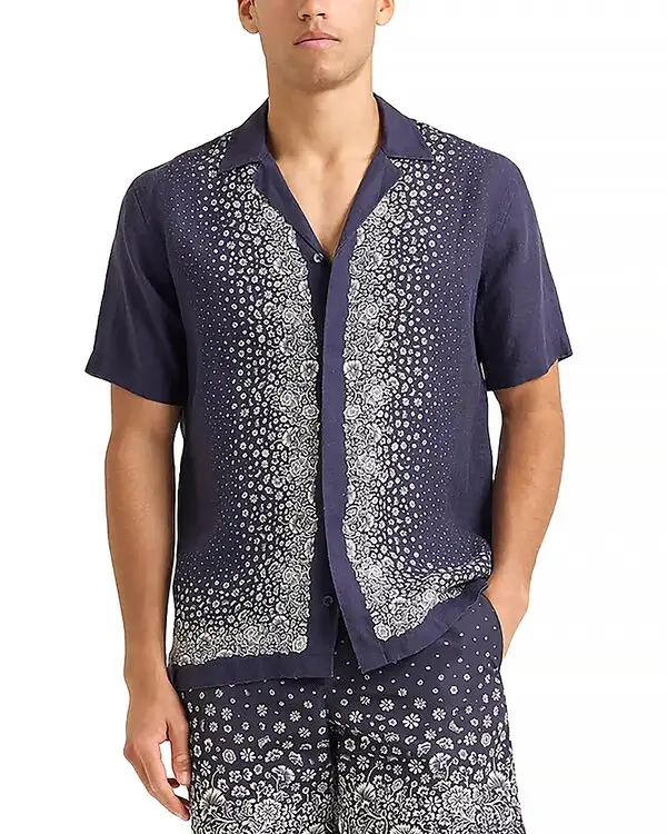 Orlebar Brown Maitan Plant Shirt - Night Iris