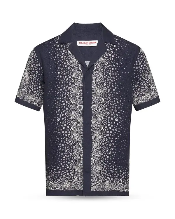 Orlebar Brown Maitan Plant Shirt - Night Iris