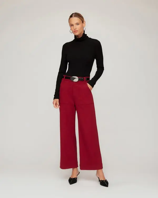 Fifteen Twenty Rylee Cropped Pants - Brick