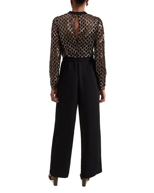 PHASE EIGHT Amelia Sequin Bodice Jumpsuit