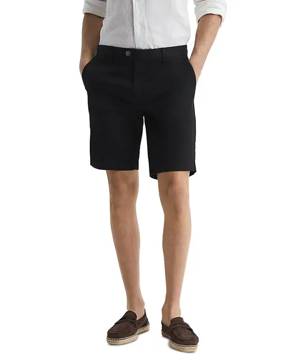 REISS Modern Fit Casual Chino 7 Shorts - Black