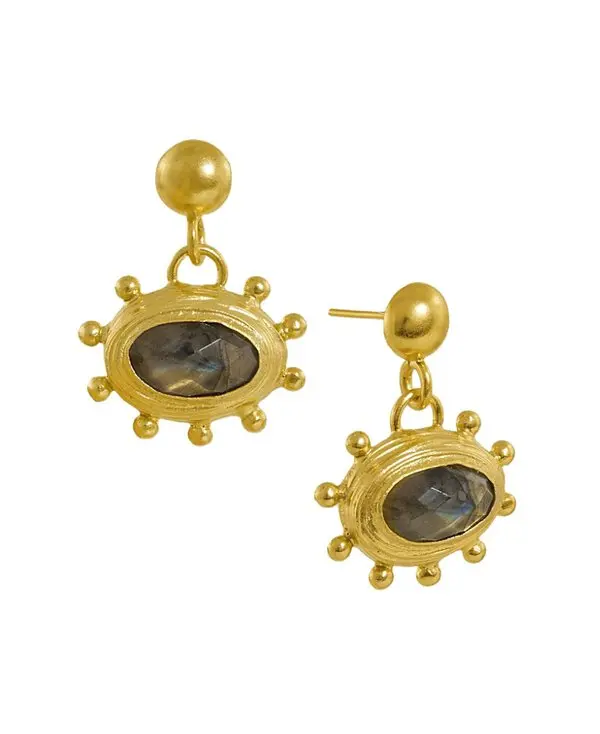 OTTOMAN HANDS Zand Labradorite Drop Earrings - Gold