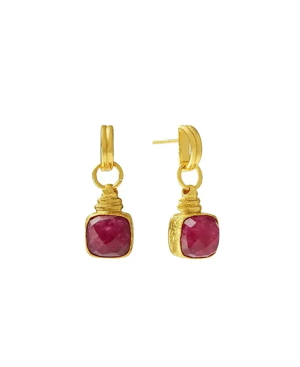 OTTOMAN HANDS Eleanor Ruby Stud Earrings - Gold