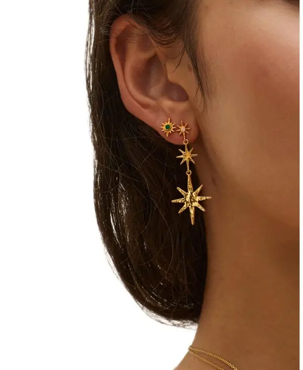 OTTOMAN HANDS Onyx Star Stud Earrings