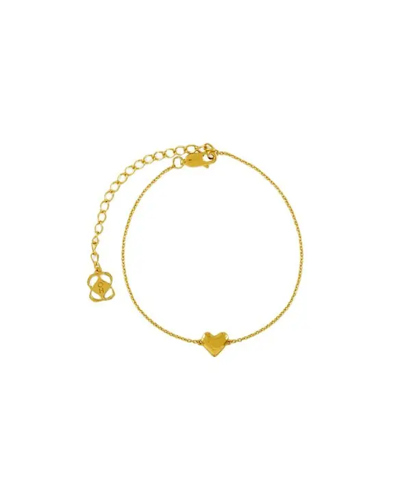 OTTOMAN HANDS Hammered Heart Bracelet - Gold