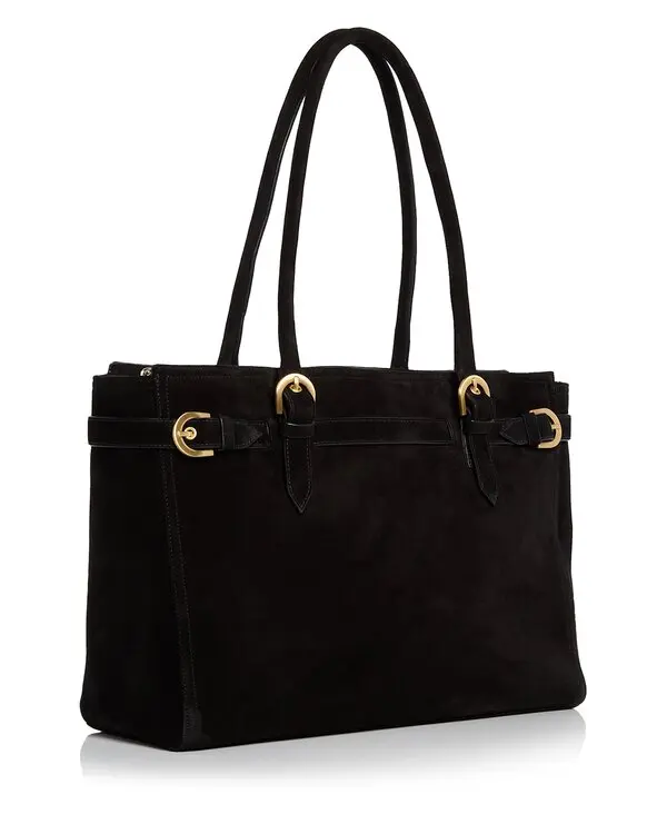 REFORMATION Beatrice Suede Tote - Black