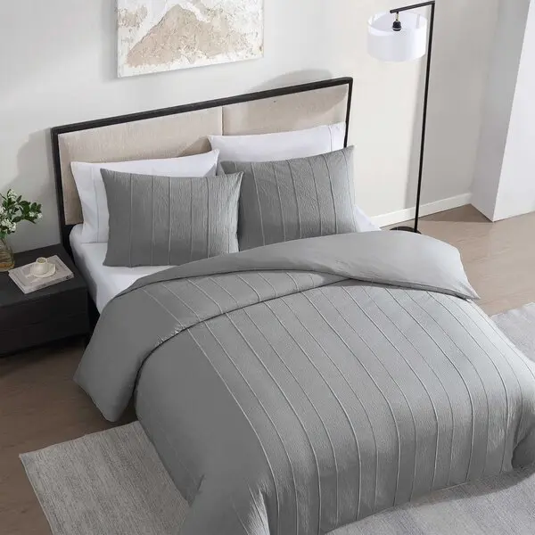 Vera Wang Woven Tucks Jacquard 3 Piece Comforter Set, King