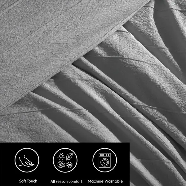 Vera Wang Woven Tucks Jacquard 3 Piece Comforter Set, King