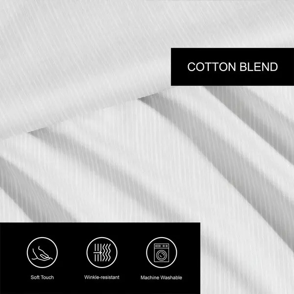 Vera Wang Etched Stripe Cotton Sateen 4 Piece Sheet Set, Queen