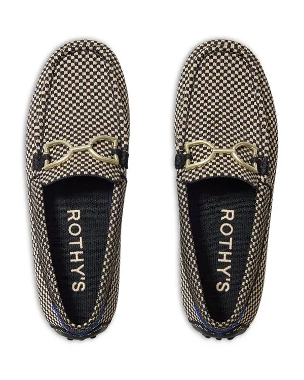 Rothy's The Double Bit Driver Loafers - Classic Micro Check