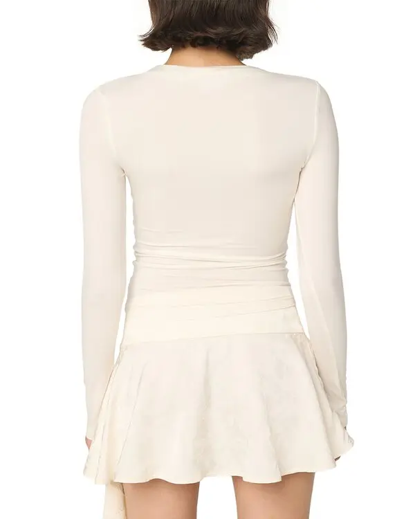 THE LINE BY K Demi Keyhole Top - Vanilla