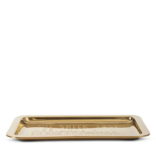 LULU POWERS Sneek Easy Brass Finish Tray