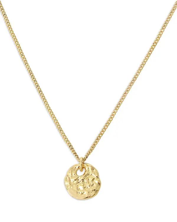 ALLSAINTS Hammered Coin Pendant Necklace - Gold