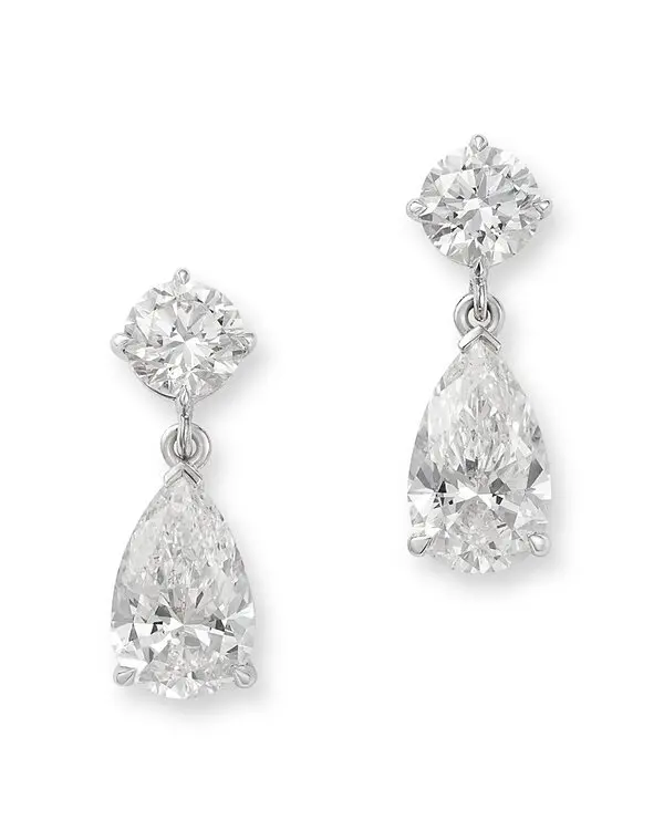 Bloomingdale'S Luxe Collection Certified Lab Grown Diamond Drop Earrings - White