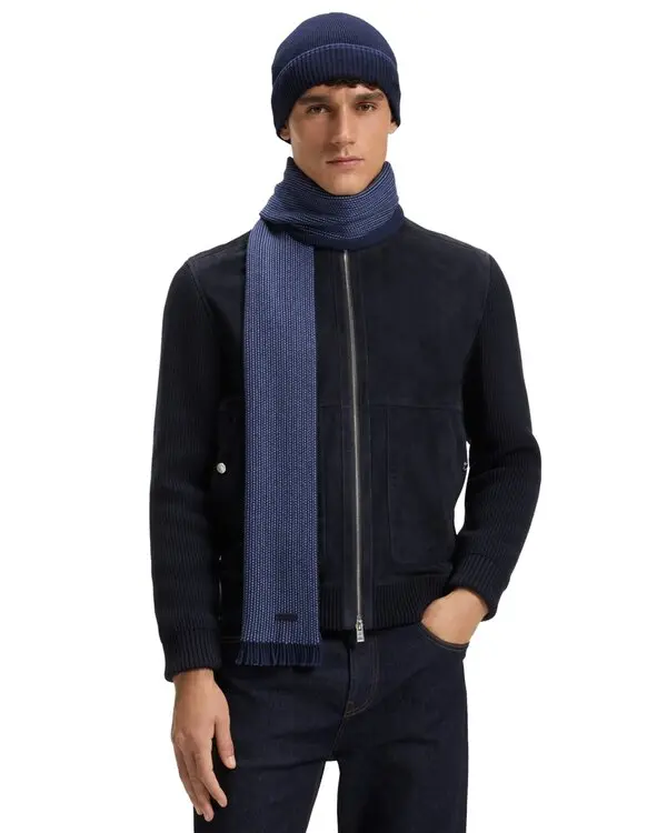 Hugo Boss Hernesto Hat & Scarf Set - Dark Blue