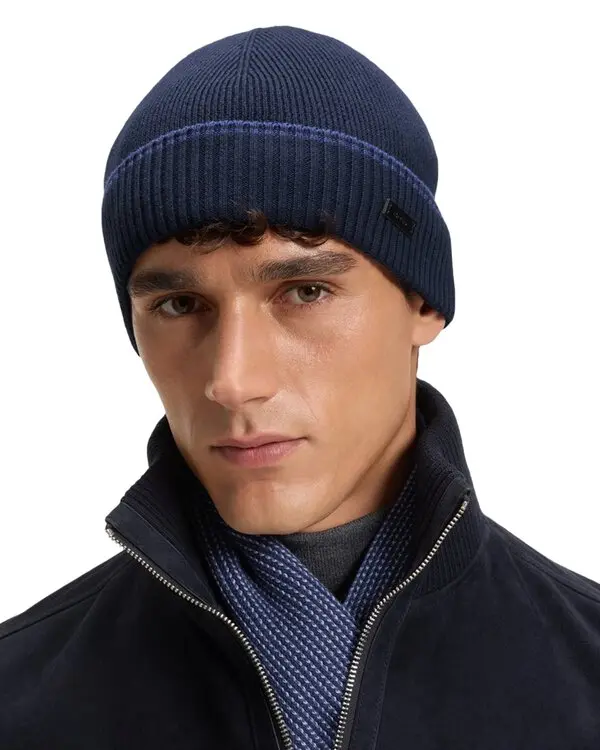 Hugo Boss Hernesto Hat & Scarf Set - Dark Blue