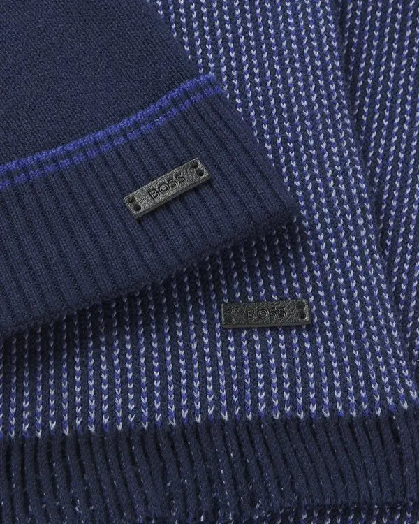 Hugo Boss Hernesto Hat & Scarf Set - Dark Blue
