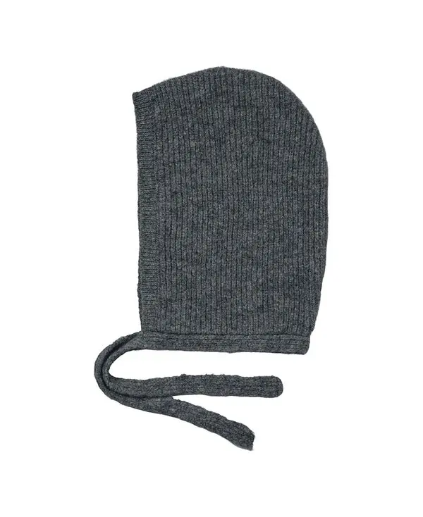 HYER GOODS Upcycled Alpaca Wool Tie Balaclava - Grey
