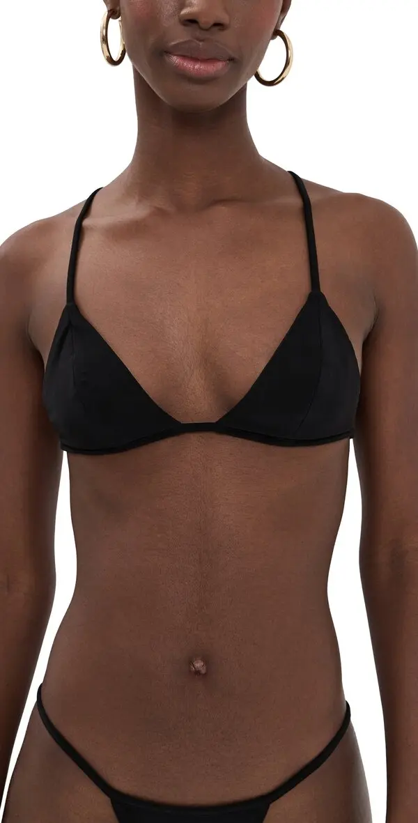Norma Kamali No Tie Bikini Bra Mini - Black