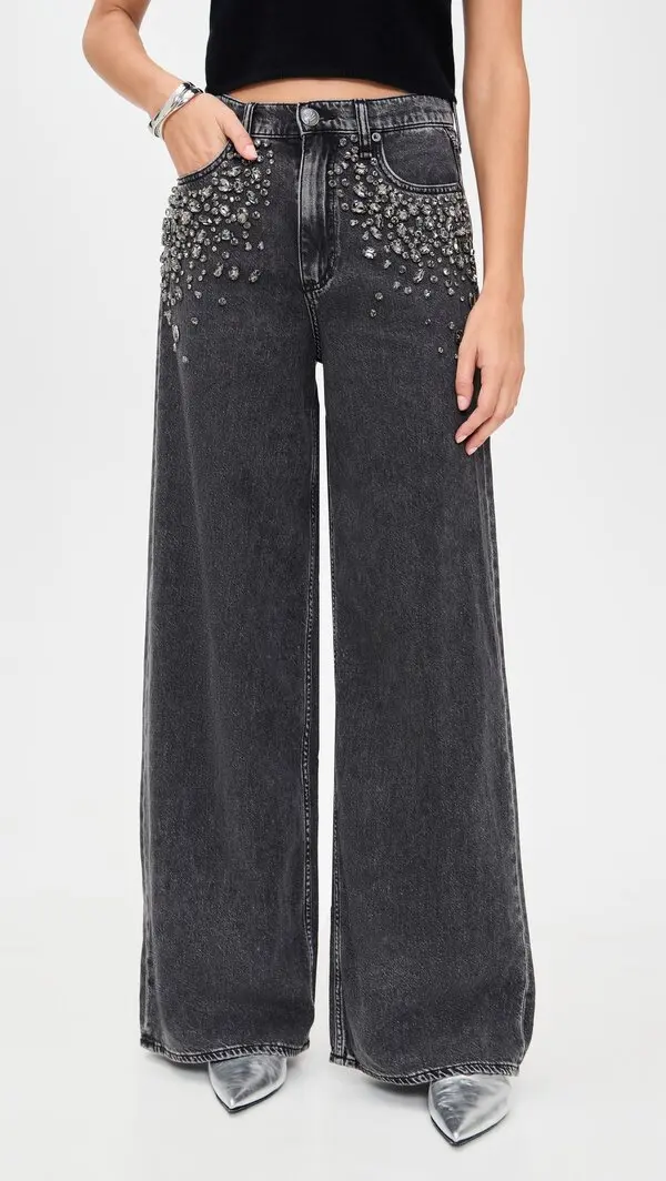Rag & Bone Featherweight Sofie High-rise Wide-leg Jeans