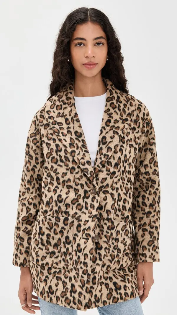 Z Supply Lennon Animal Print Coat