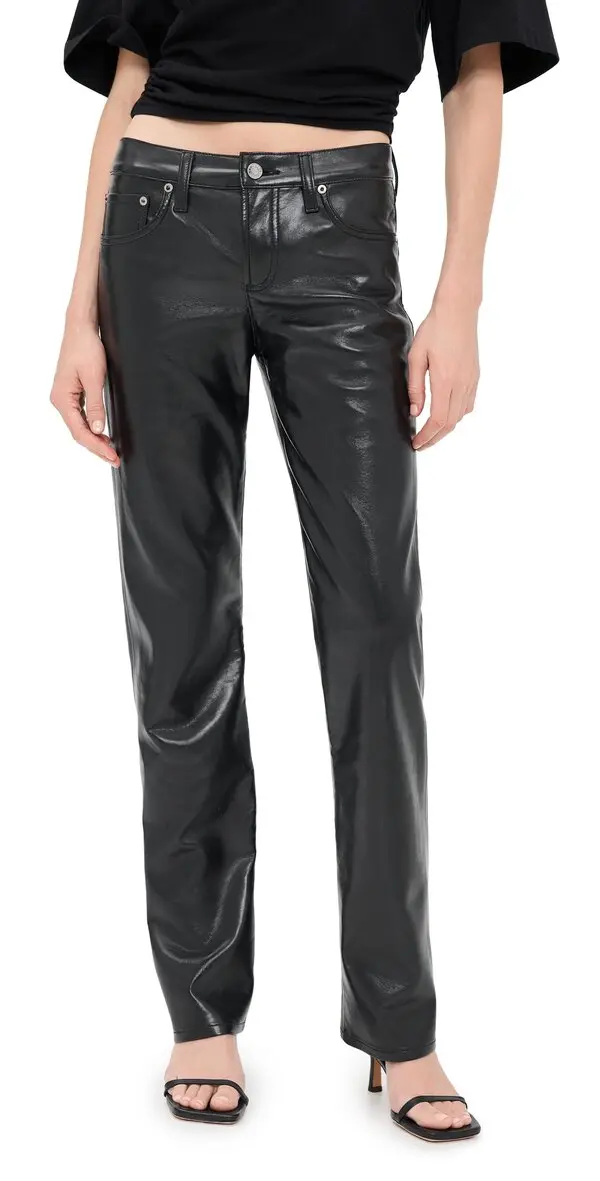 AGOLDE Recycled Leather Slim Jeans - Detox