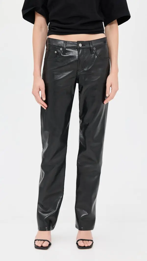 AGOLDE Recycled Leather Slim Jeans - Detox