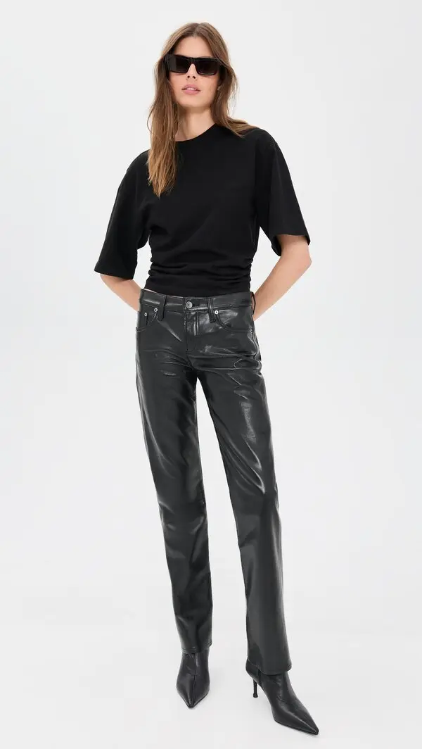 AGOLDE Recycled Leather Slim Jeans - Detox