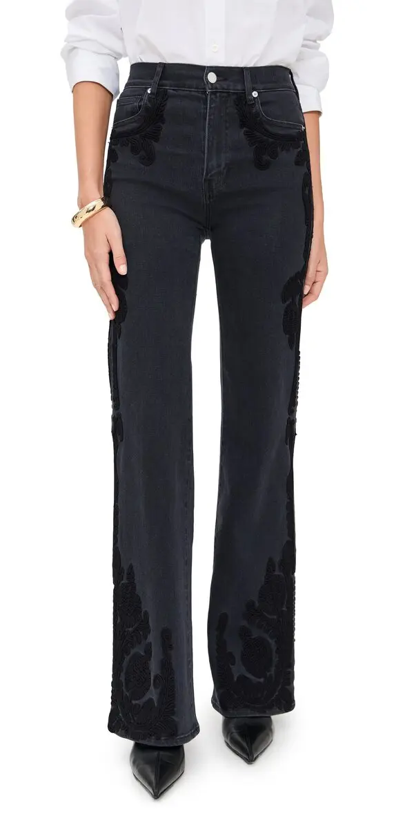 Veronica Beard Crosbie High-rise Wide-leg Jeans