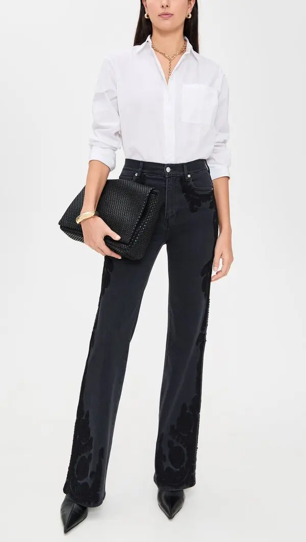 Veronica Beard Crosbie High-rise Wide-leg Jeans