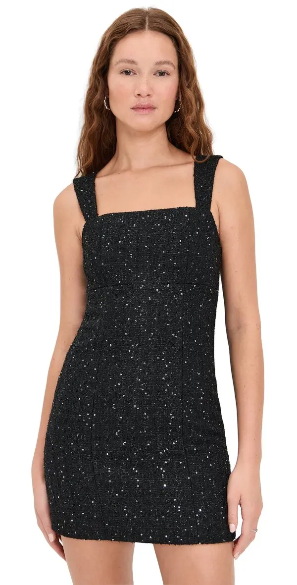 Alice + Olivia Keria Fitted Mini Dress In Black - 55% Off | Editorialist
