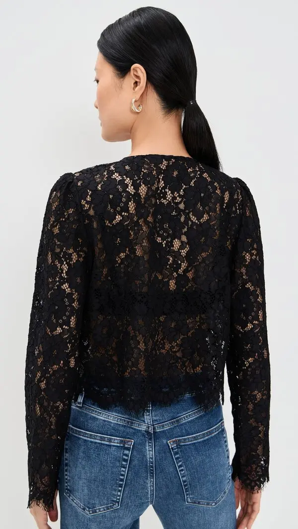 Frame Lace Top In Black | Editorialist