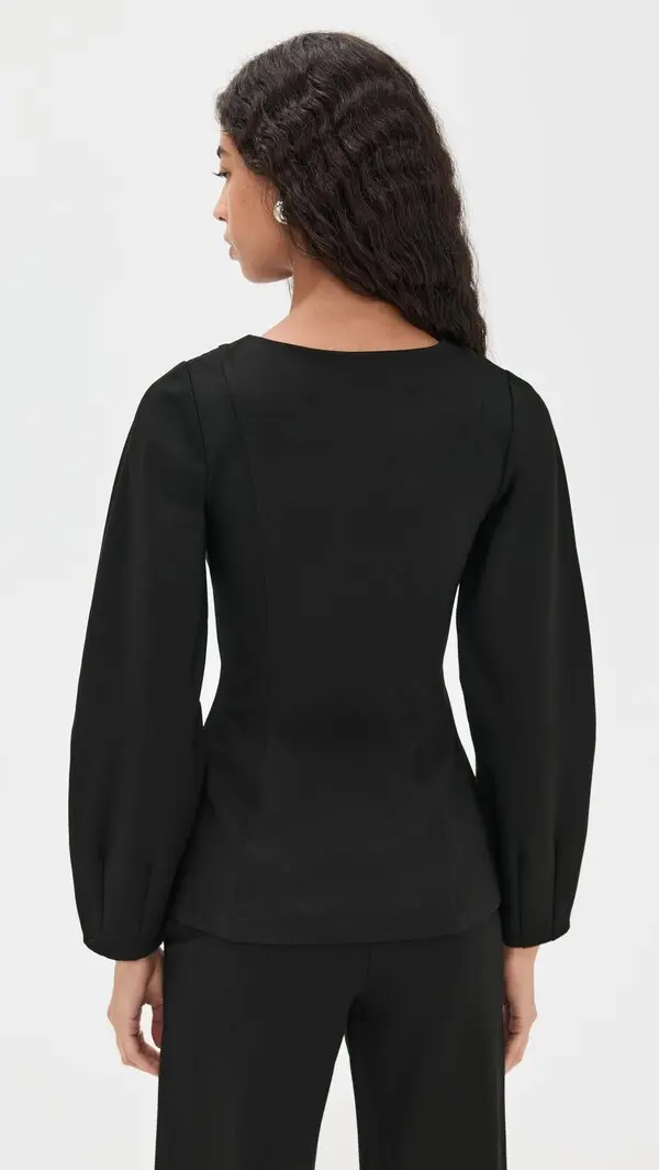 ALIGNE Bonnie Ponte Waisted Blazer - Black