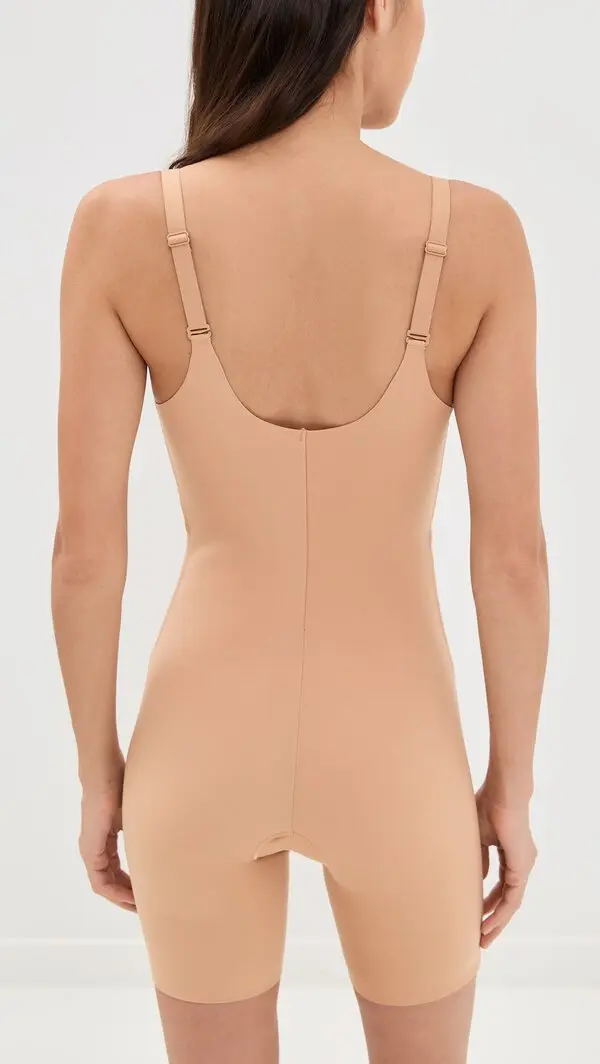 HONEYLOVE Mid-thigh Bodysuit - Sand