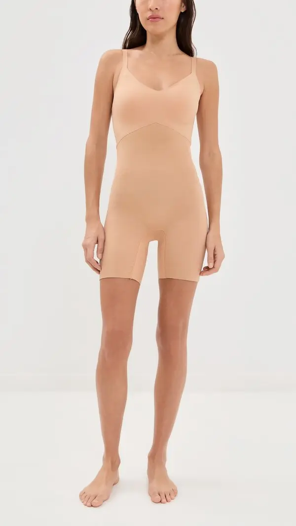 HONEYLOVE Mid-thigh Bodysuit - Sand