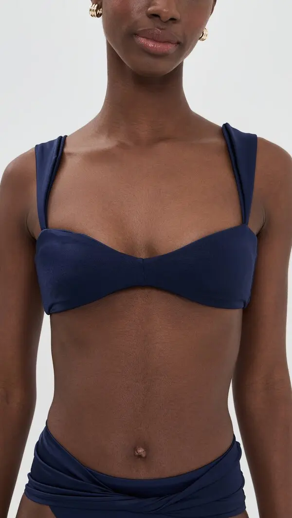 Agua Bendita Fiore Solids Malory Bikini Top - Multicolor