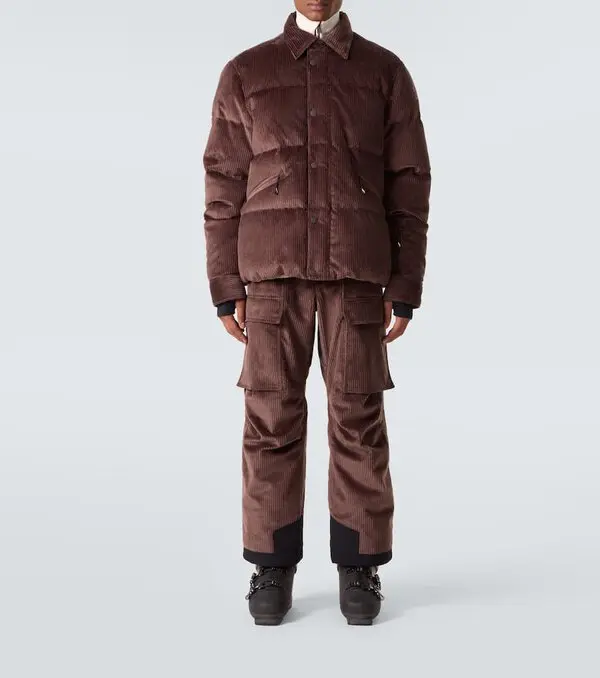 Moncler Elgon Cotton Corduroy Down Ski Jacket