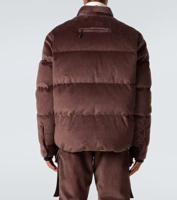 Moncler Elgon Cotton Corduroy Down Ski Jacket