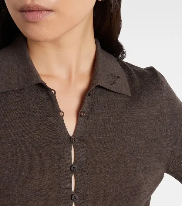 Jacquemus Wool Polo Shirt - Brown